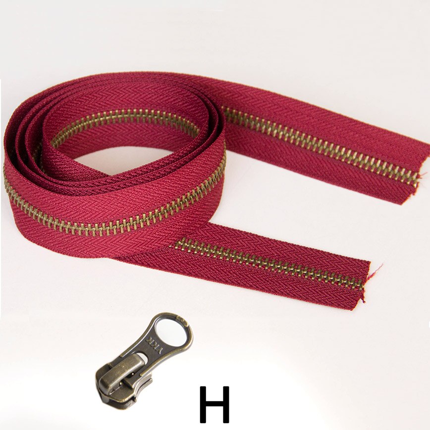 1 Meter YKK 5# Metal Bronze Coil Zippers DIY Sewin... – Grandado