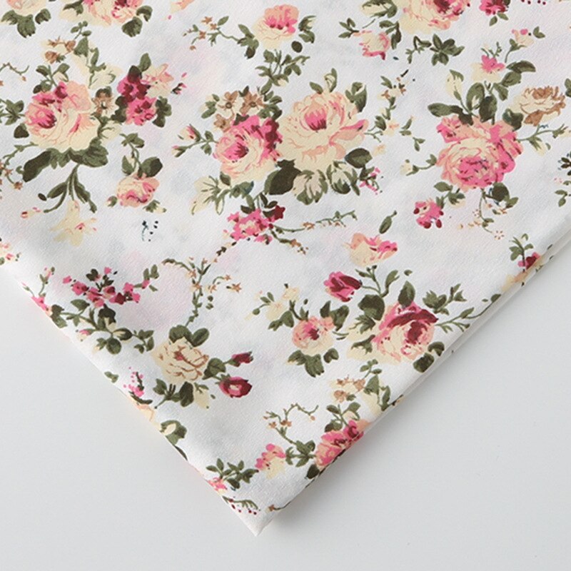 100*150cm Pastoral Floral Plain Dress Fabric DIY C... – Grandado