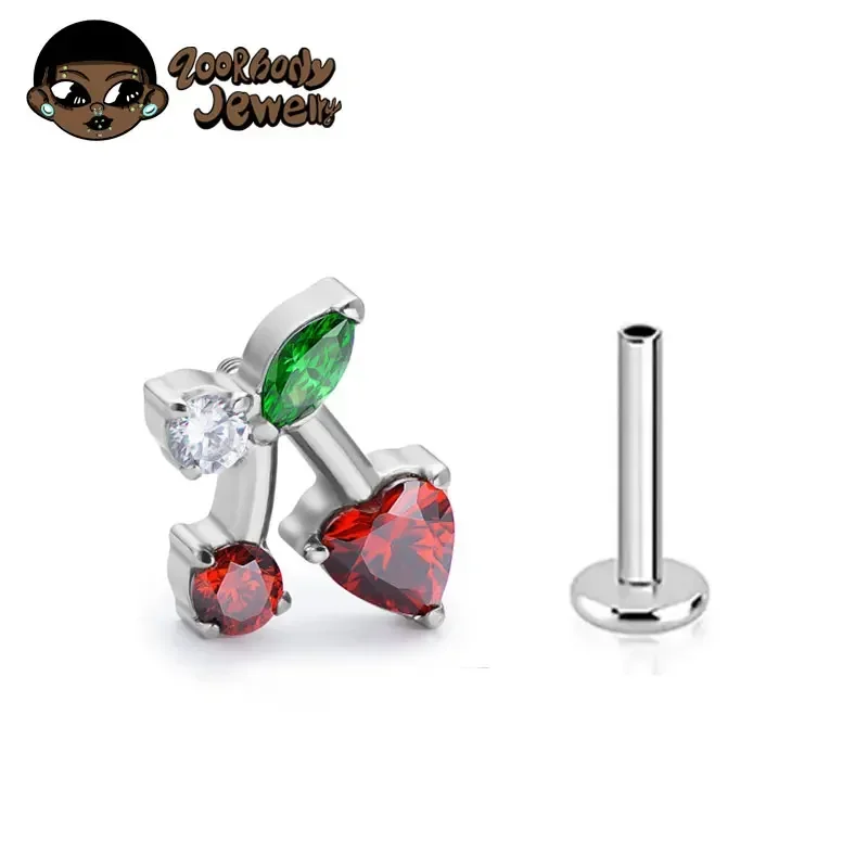 ASTM F136 TItanium Cherry Lab Piercing 16G 18G Lab... – Grandado