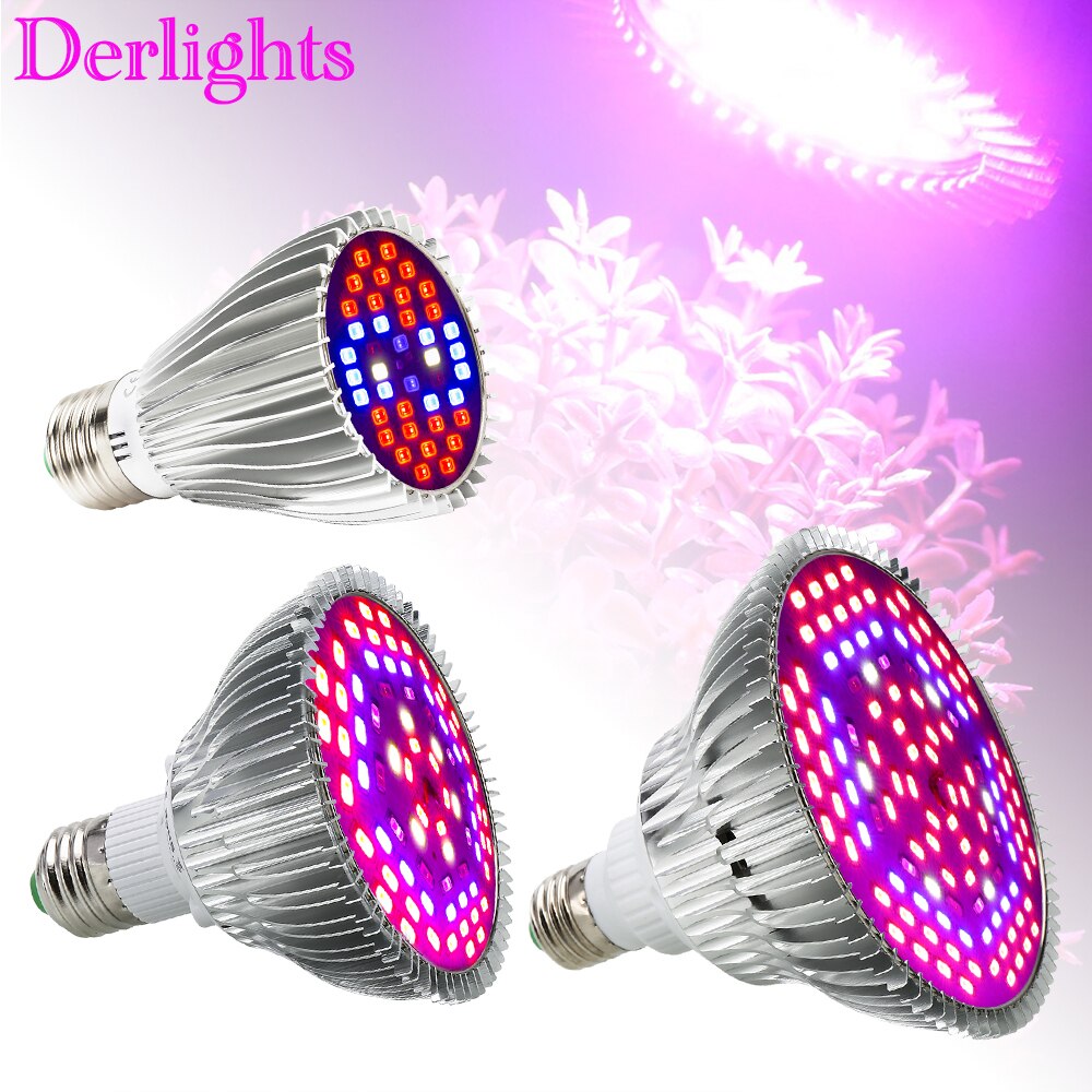 30W/50W/80W Led Grow Light Full Spectrum UV+IR E27... – Grandado