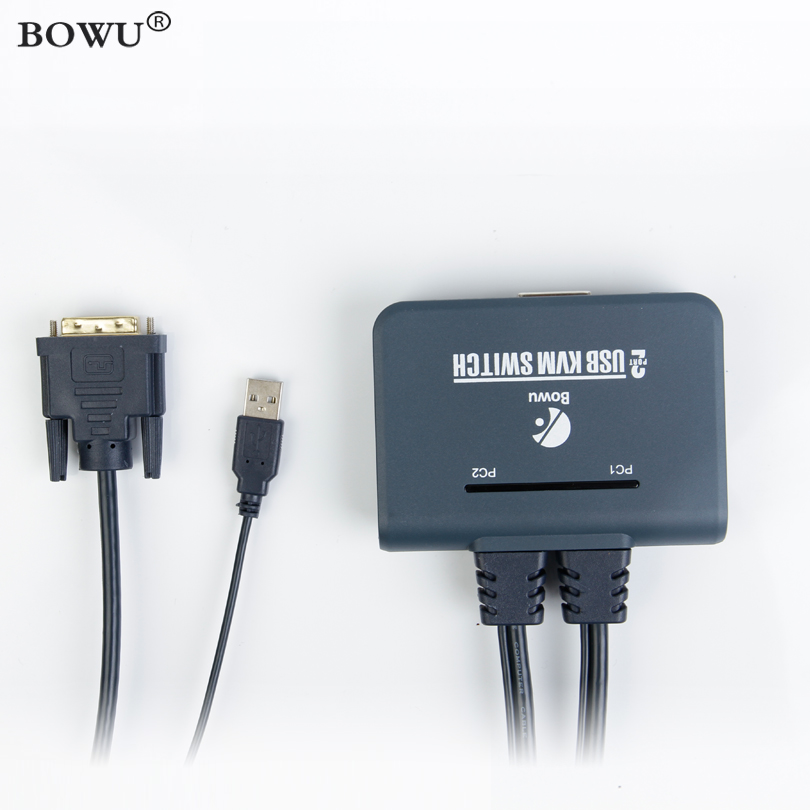 4K HD 2 Port USB 2.0 DVI Kvm-switch Switcher Mit K... – Vicedeal