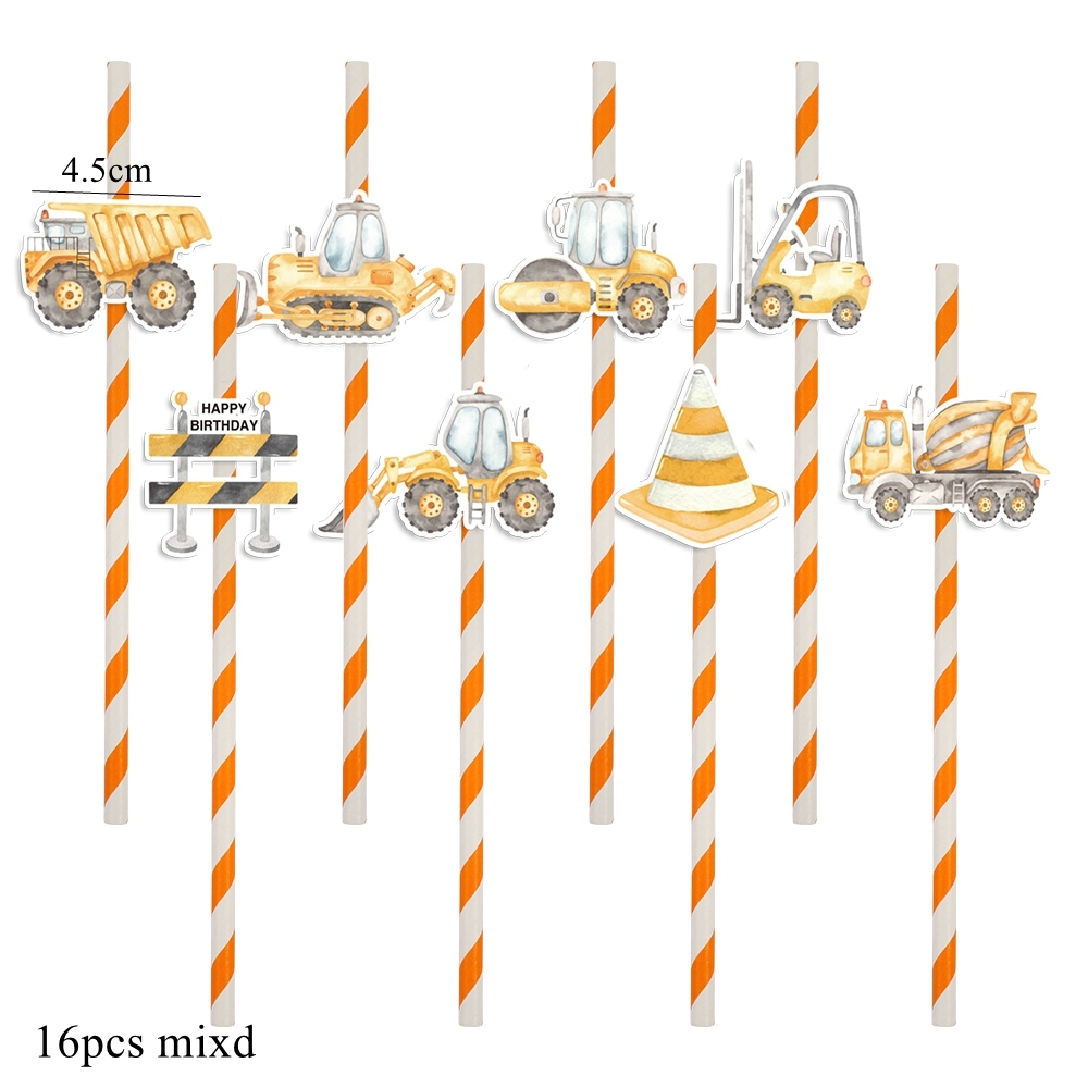1set Carton Construction Vehicle Cake Toppers Wate... – Grandado