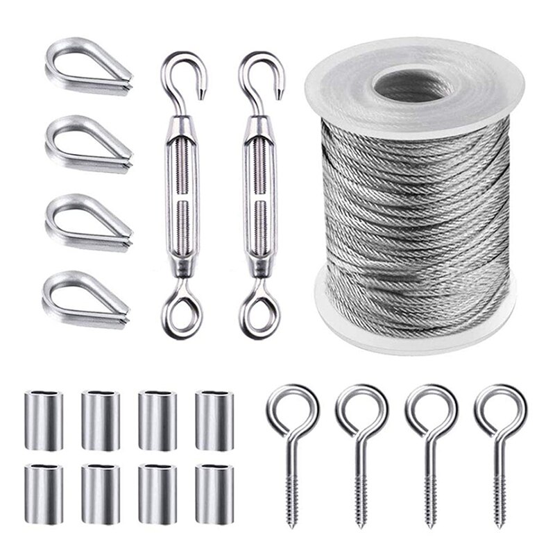 19Pcs Garden Wire Rope Turnbuckle Wire Tensioner S... – Grandado