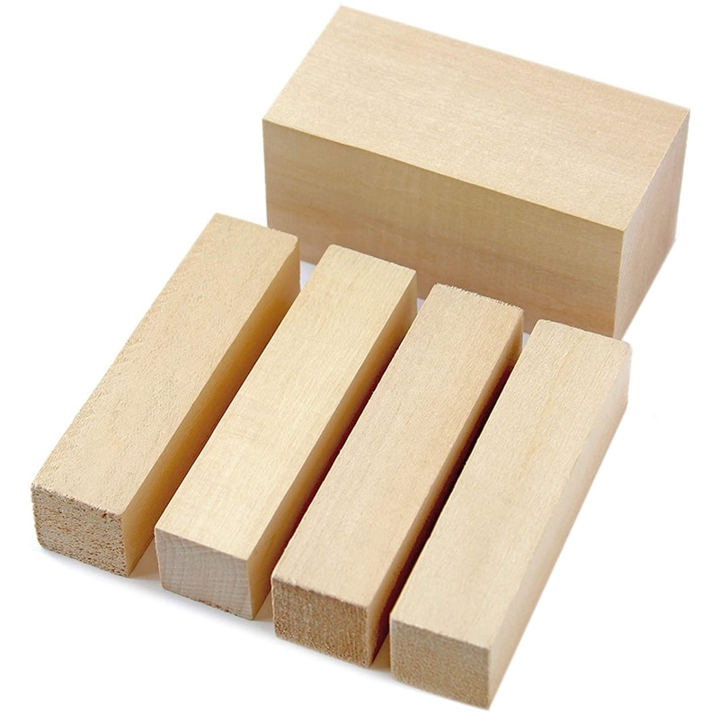 5 Pcs Carving Wood Blocks Whittling Wood Blocks Ba... – Grandado