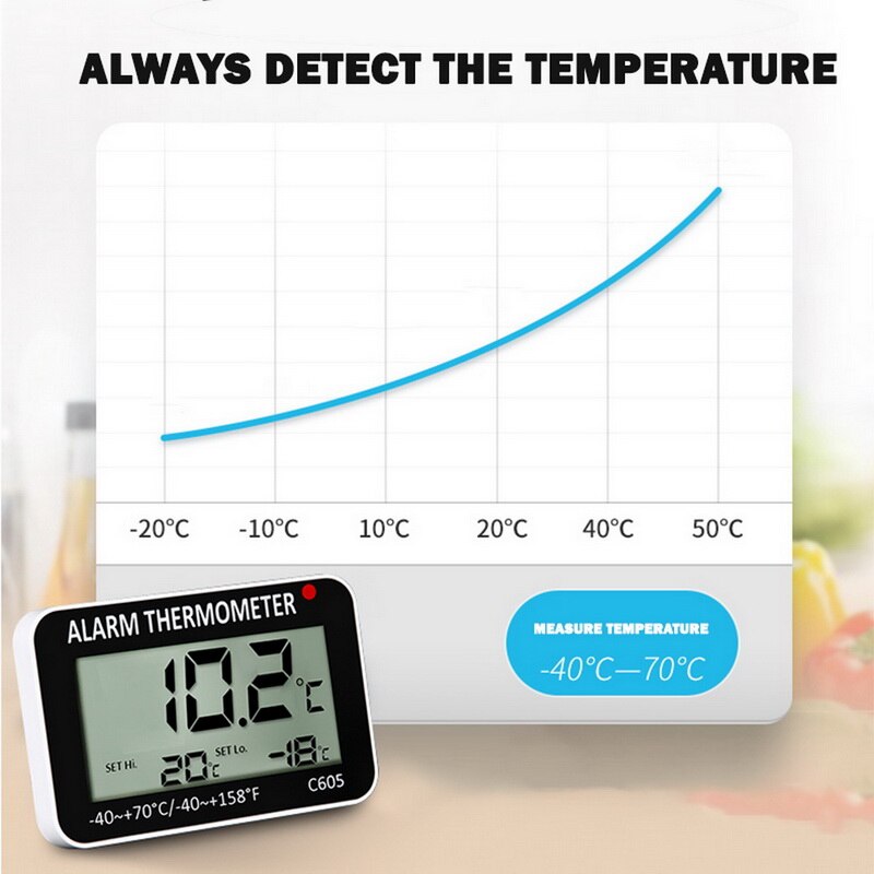 Hanging Magnetic Digital Alarm Thermometer for Fri... – Grandado