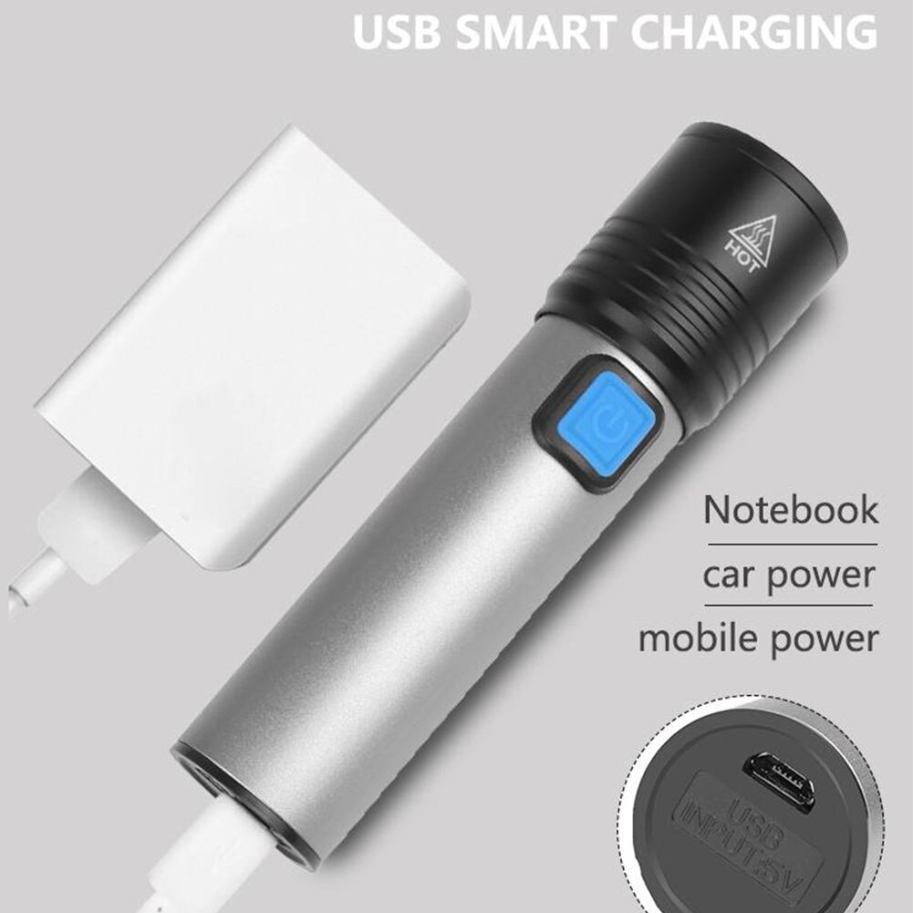 LED USB Refillable Torch Laptop T6 Lantern Outdoor... – Vicedeal