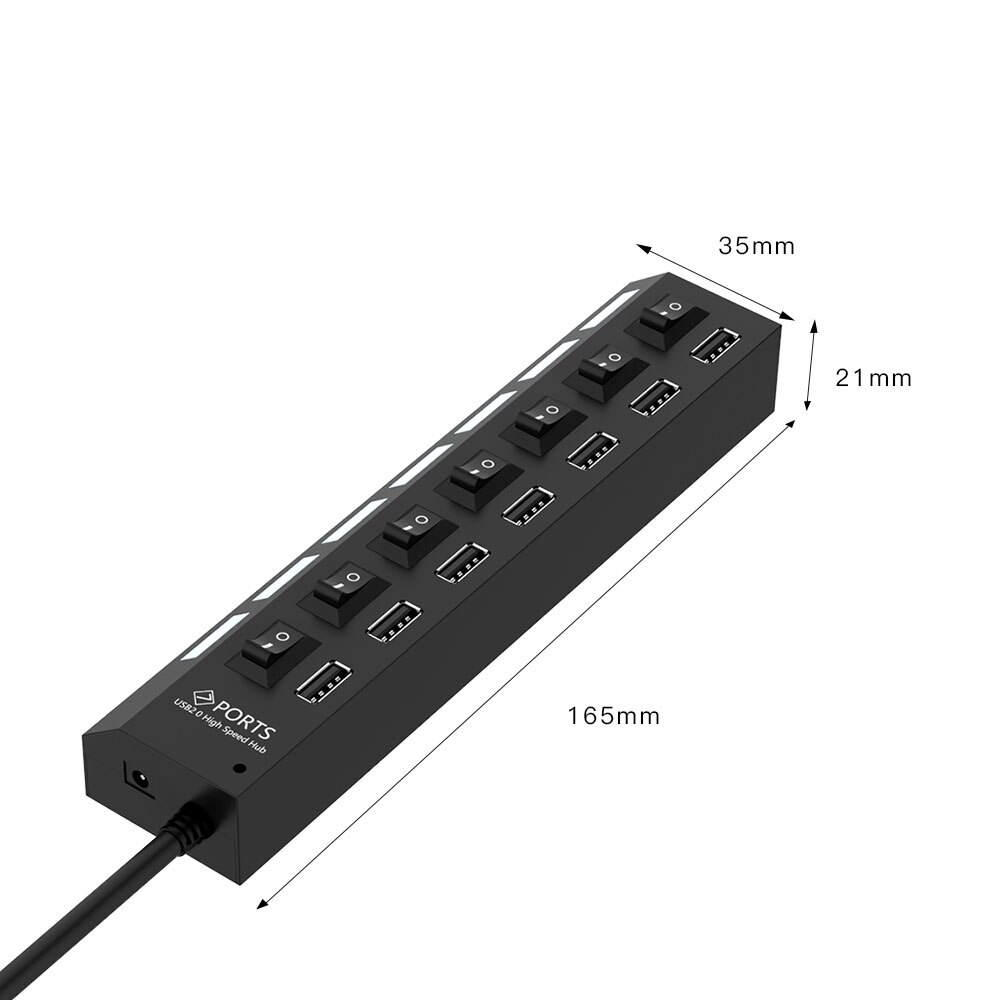 7 Port Micro Usb Hub 2.0 Usb Splitter Voor Tablet ... – Grandado