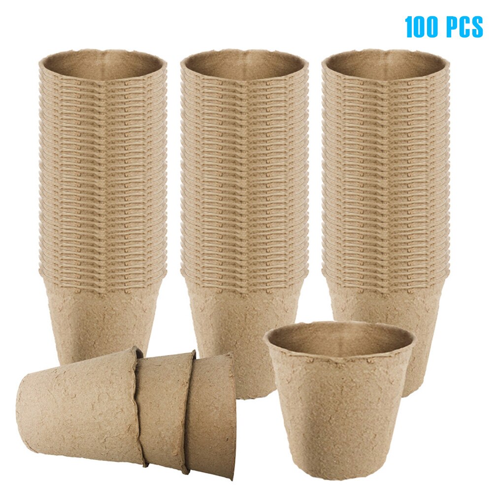 10/50/100 Pcs Peat Pots Pulp Flower Pot Nursery Pl... – Vicedeal