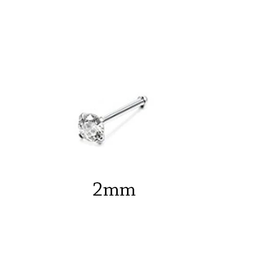 1Piece Surgical Steel Crystal CZ Nose Ring L Shape... – Vicedeal
