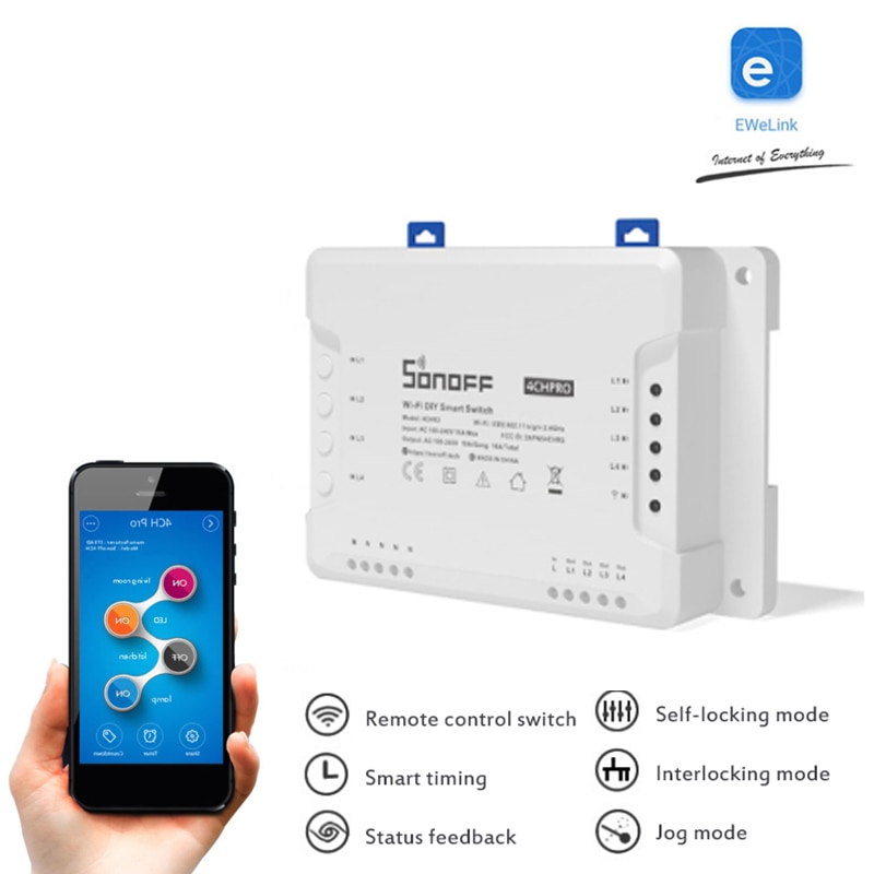 SONOFF 4CH Pro R3 Wifi Switch 4 Gang DIY Smart Swi... – Vicedeal