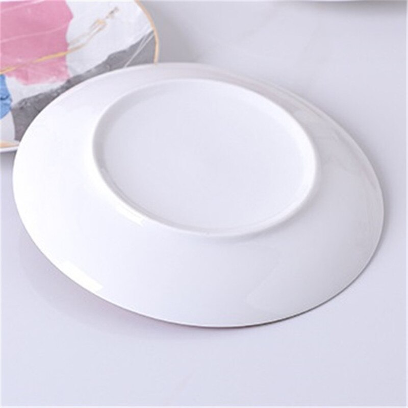 Ceramic Painting Dinner Plate Nordic Gold Inlay Po... – Grandado