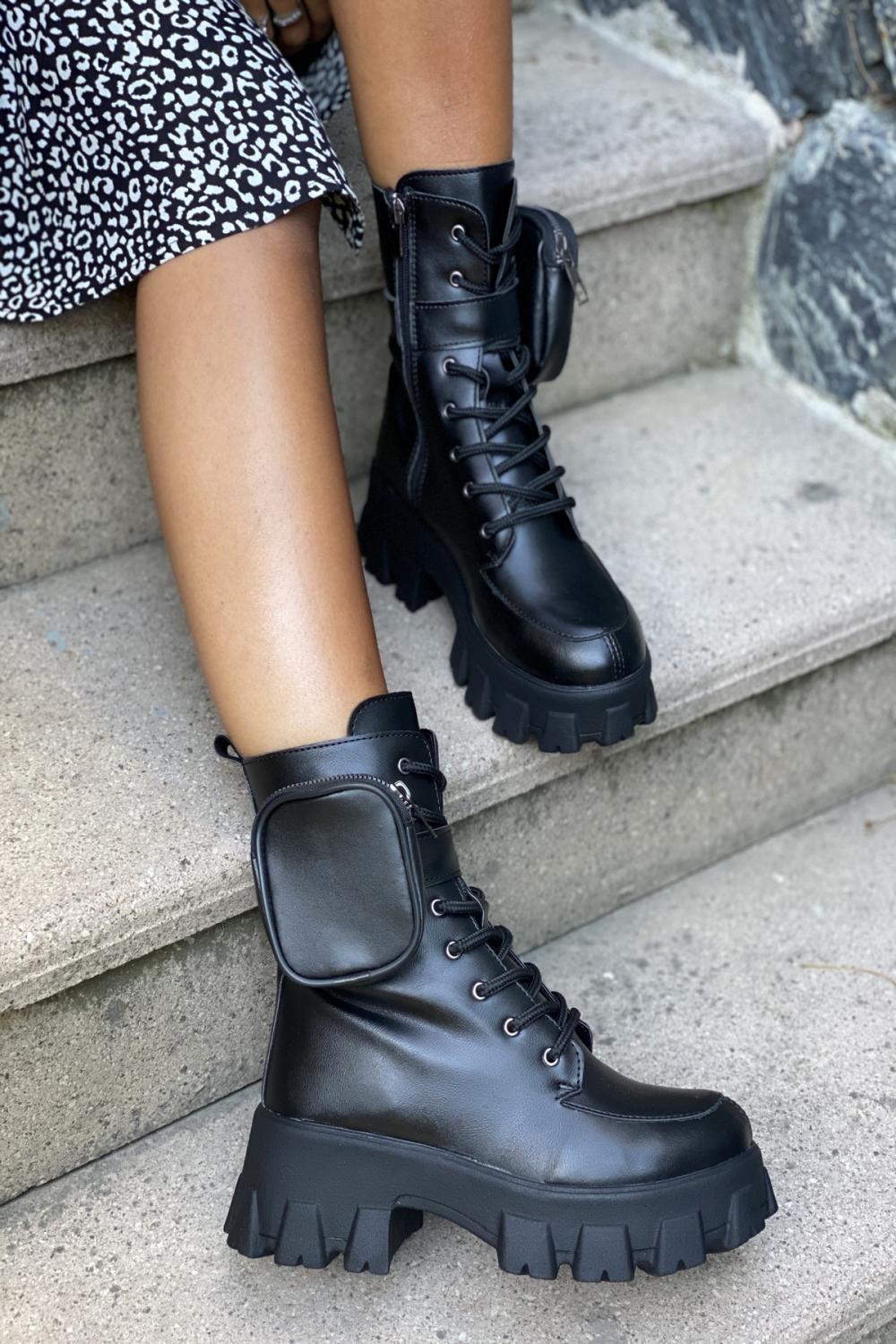 Women's Side Pocket Detailed Zipper Boot Женские с... – Grandado