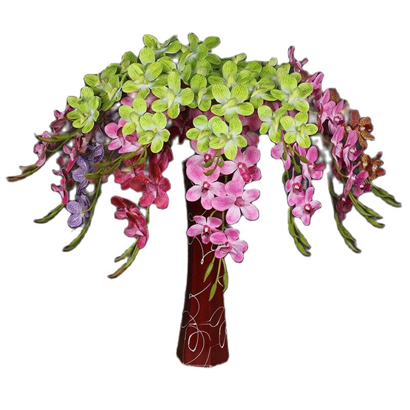 One Artificial Latex Butterfly Orchid Plant 9 Head... – Grandado