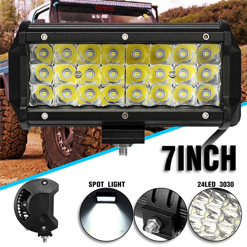 72W LED Work Light Spot Lamp 12V 7 Inch 6000K Supe... – Vicedeal