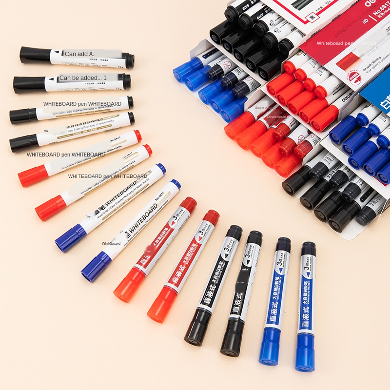 Whiteboard Pen Black Aqueous Erasable Additive big... – Vicedeal