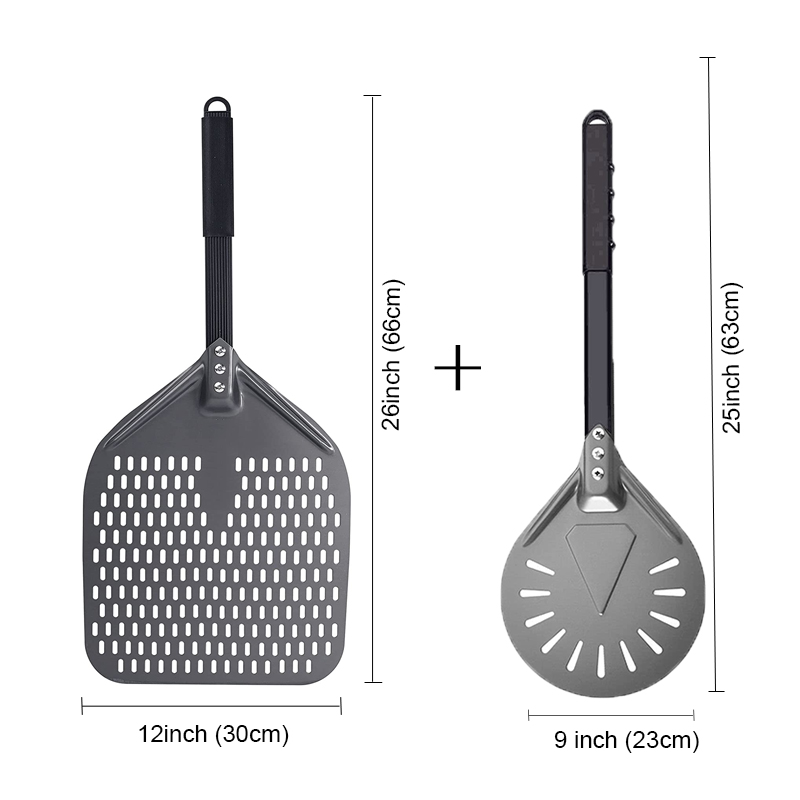 PizzAtHome Perforated Rectangular Pizza Peel with ... – Vicedeal