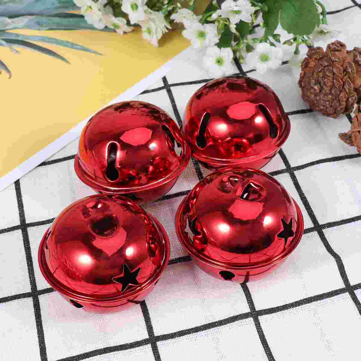 21Pcs Five-point Star Christmas Bells Mini Shiny R... – Vicedeal