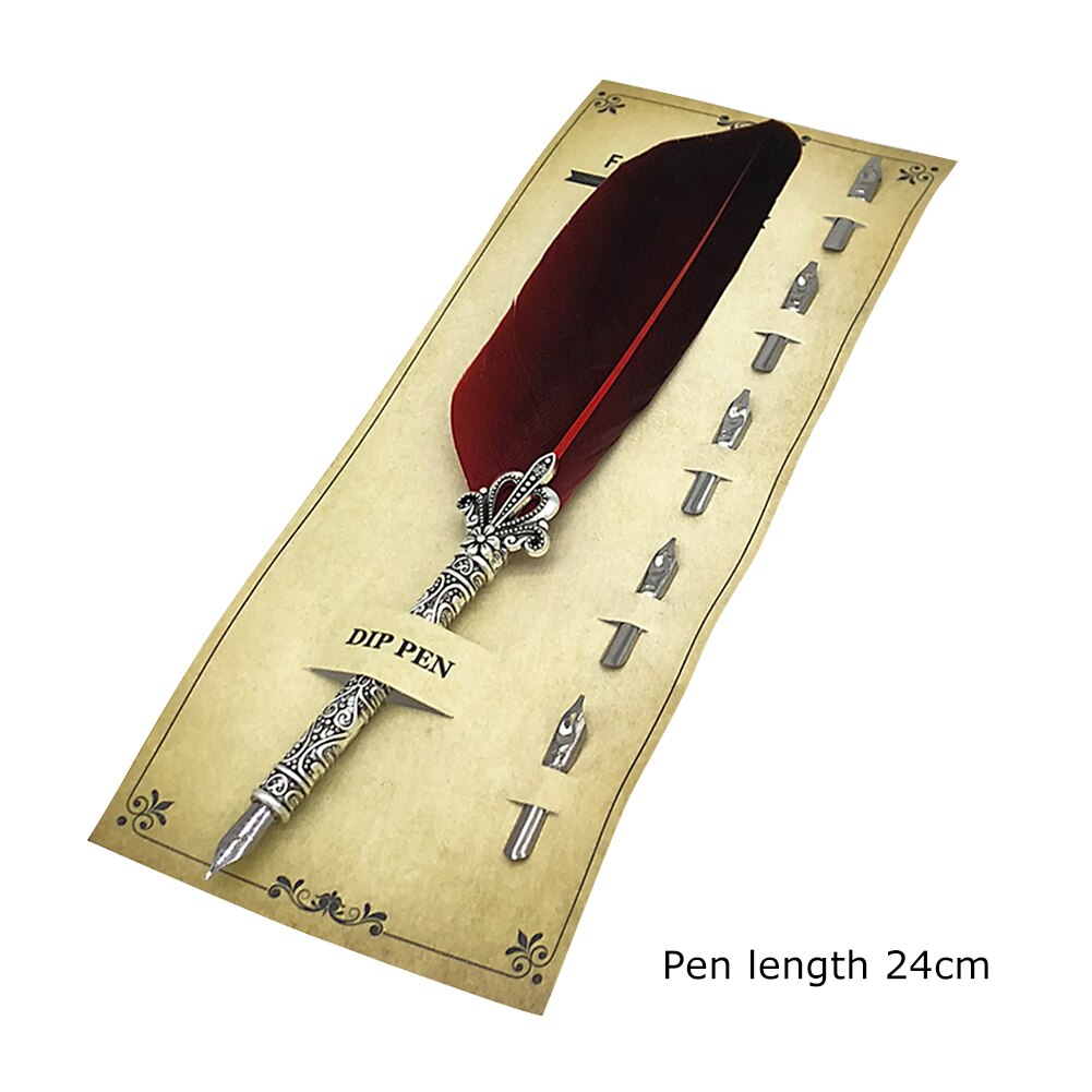 Calligraphy Feather Dip Pens Fountain Pen Retro wi... – Grandado