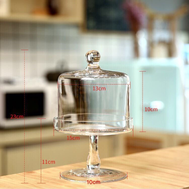 European Large Glass Cake Stand Modern Simple Tall... – Grandado