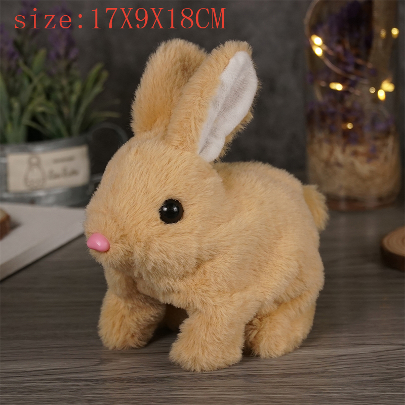 Simulation Electric Rabbit Pet PlushToy Solid Colo... – Grandado
