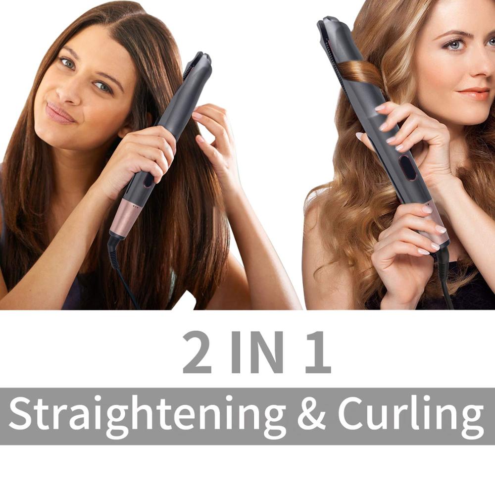 Hair Straightener 2 In 1 Spiral Straightening Curl... – Grandado