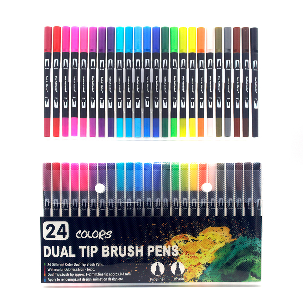 Markers Set 36/48/72/120 Colors FineLiner Dual Tip... – Grandado