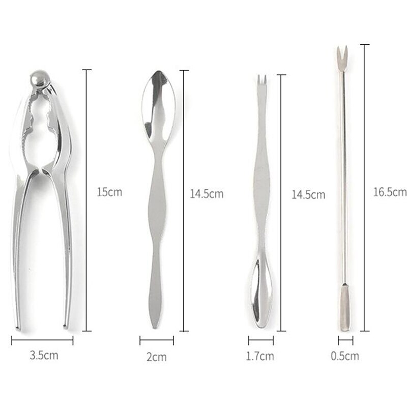 4Pcs Seafood Tool Set Crab Shrimp Fruit Pliers For... – Grandado