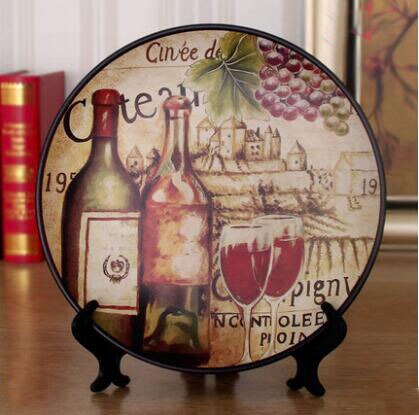 European retro ceramic decorative plate decoration... – Grandado