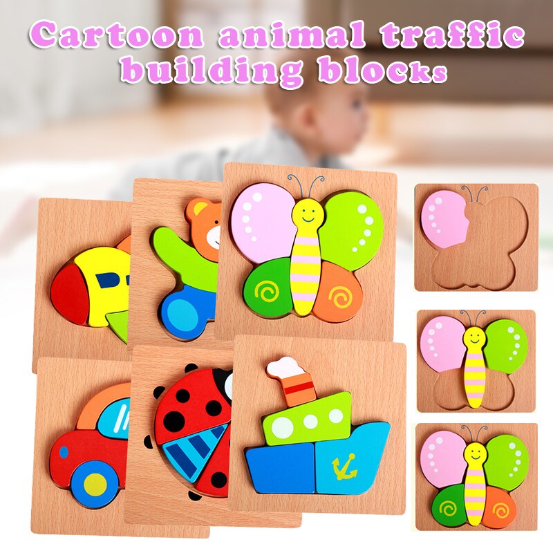 Houten Vervoer Puzzels Set Voor Peuters 3D Levendi... – Vicedeal