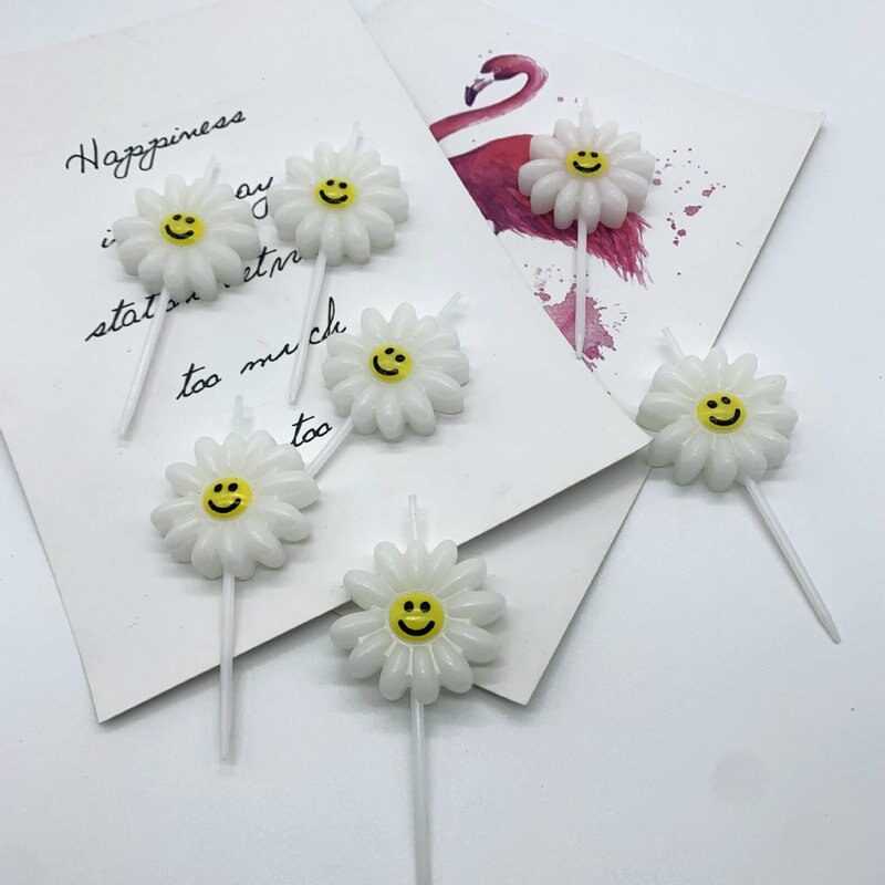 INS Style sunflower smokeless Birthday Cake Candle... – Grandado