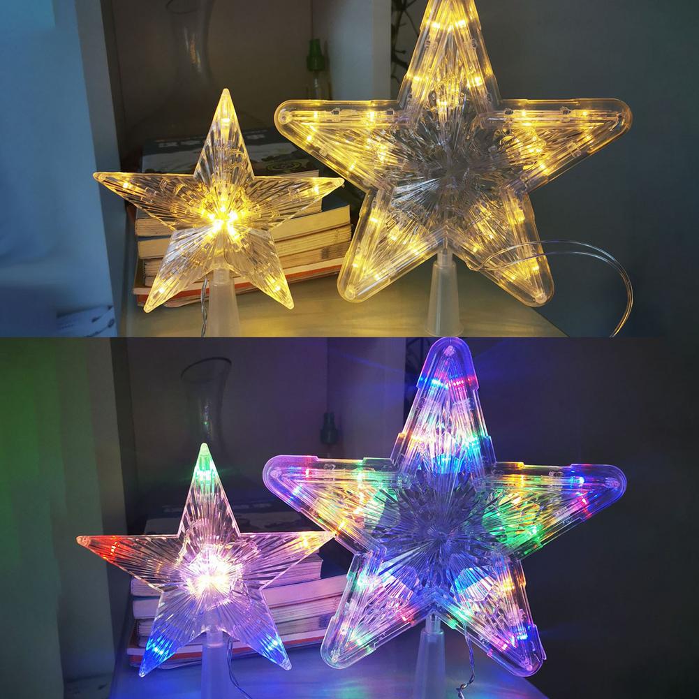 Christmas Tree Top Light Star Shiny Christmas Deco... – Grandado