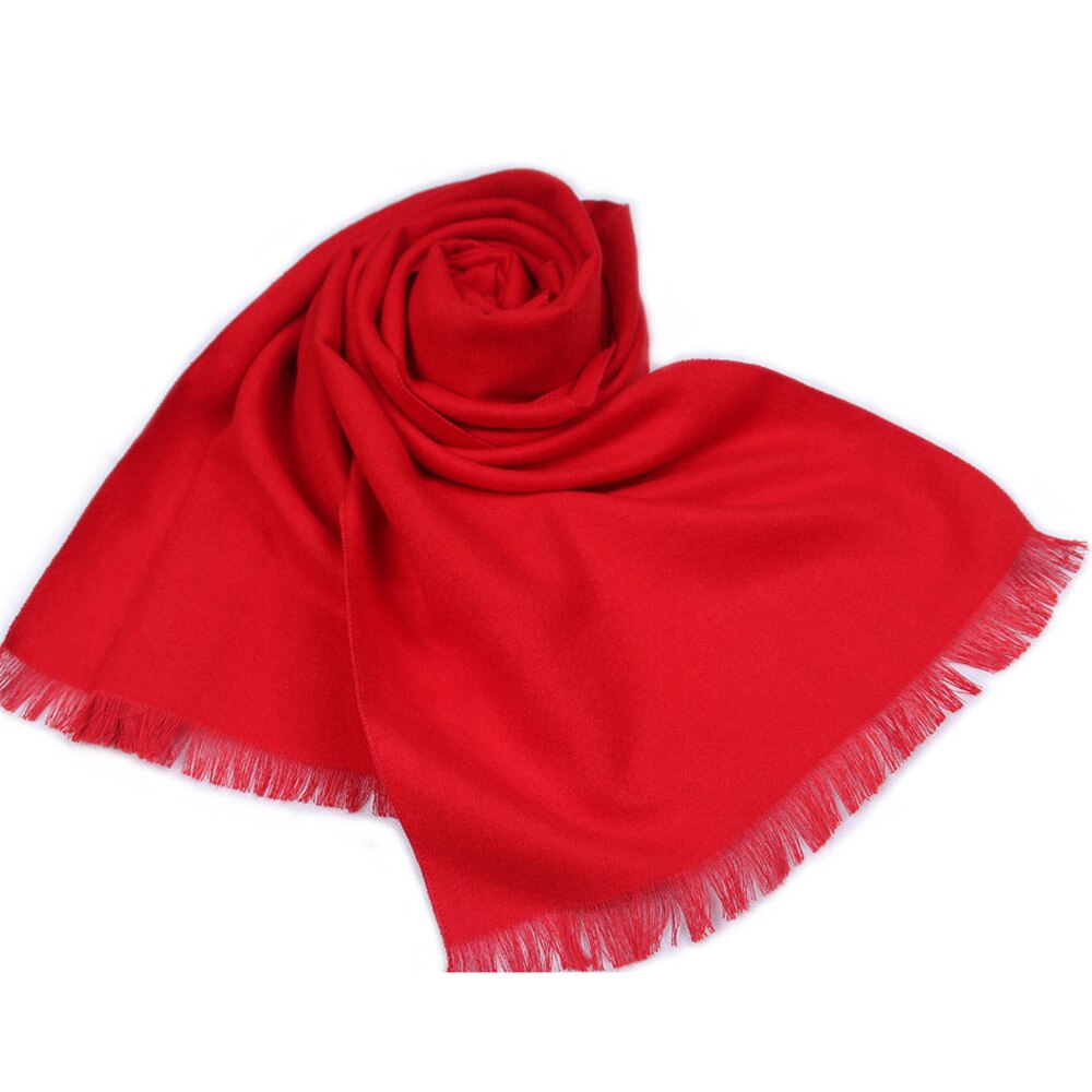 Brand European Style Men Scarf Solid Color Red Cas... – Vicedeal