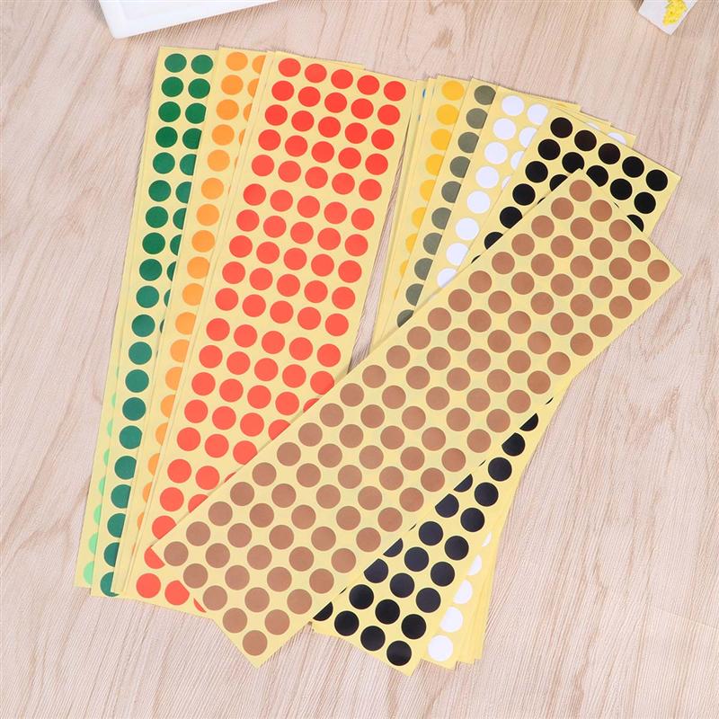 16pcs Color Coding Labels Small Circle Dot Sticker... – Vicedeal