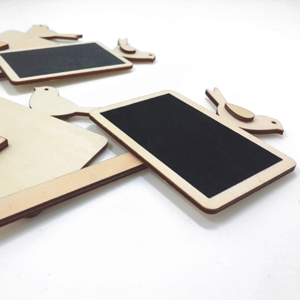 10 Pieces Bird Wooden Chalkboard Blackboard Messag... – Grandado