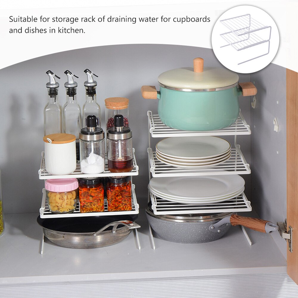 1pc 2 Layer Iron Storage Rack Dish Sink Rack Dish ... – Grandado