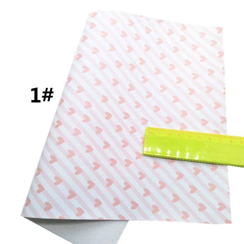 Stripes Pastel Hearts Printed Synthetic Faux Leath... – Grandado