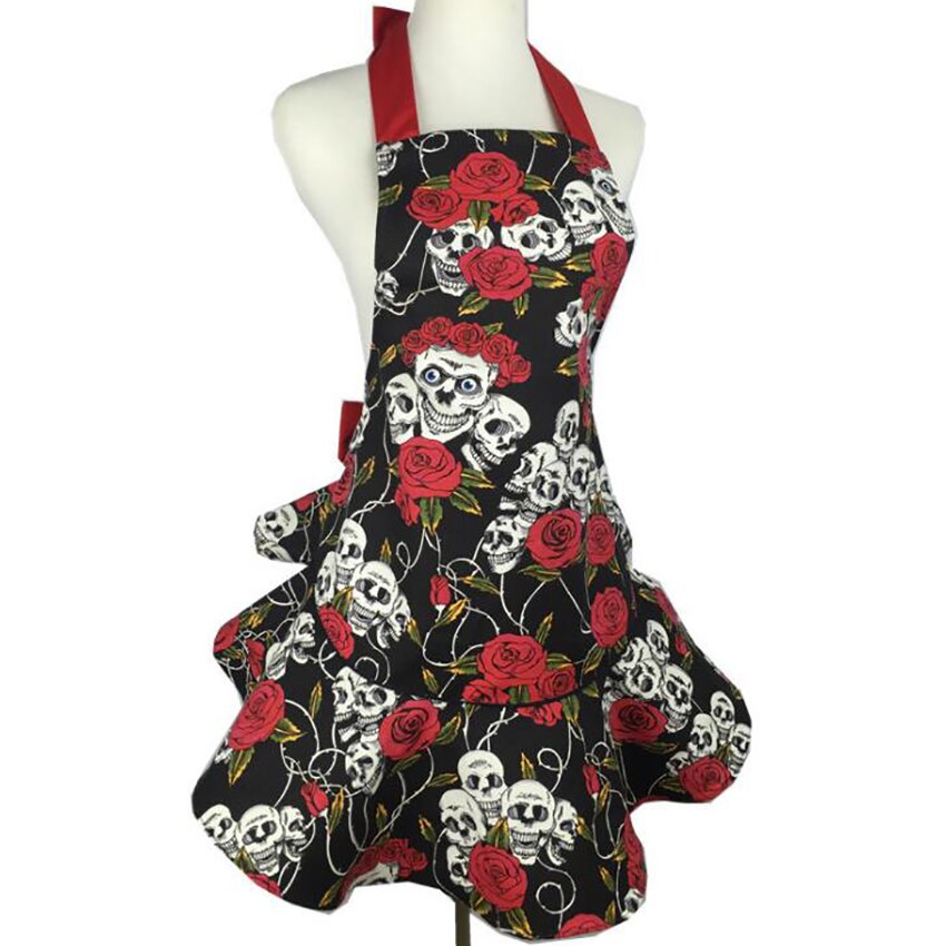 Retro Fancy Katoen Keuken Schort Met Rose Bloemen ... – Grandado