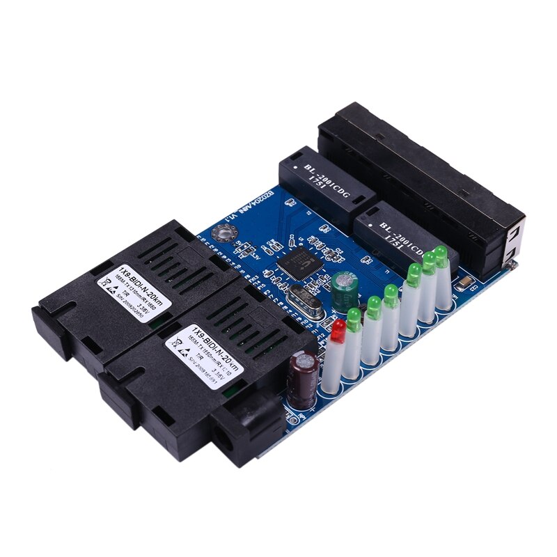 Ethernet Fiber Optic Switch 4 RJ45 2 SC Optical Me... – Vicedeal