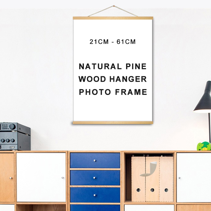 Natural Pine Solid Wood Photo Frame Pictures Poste... – Grandado