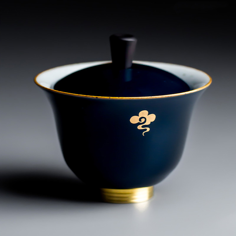 Blue Gaiwan traditional porcelain tea tureen teacu... – Vicedeal