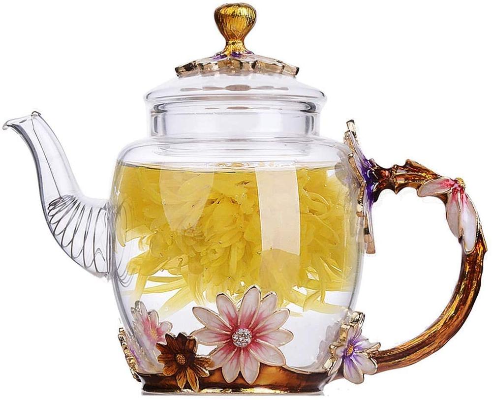 Enamel Glass Teapot, Perfect for Wife, Mum, Girl, ... – Vicedeal