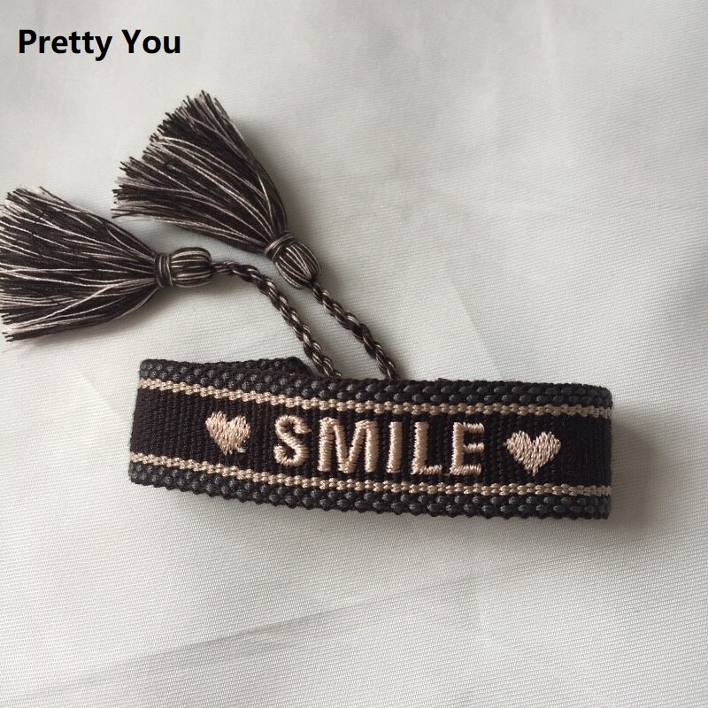 SMILE braided bracelet is an adjustable Handmade f... – Grandado