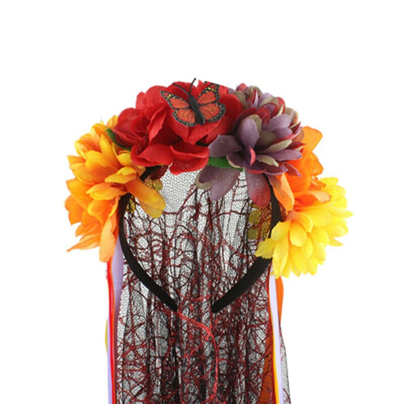 Mexicaanse Halloween Fancy Mesh Bloemen Hoofdband ... – Grandado