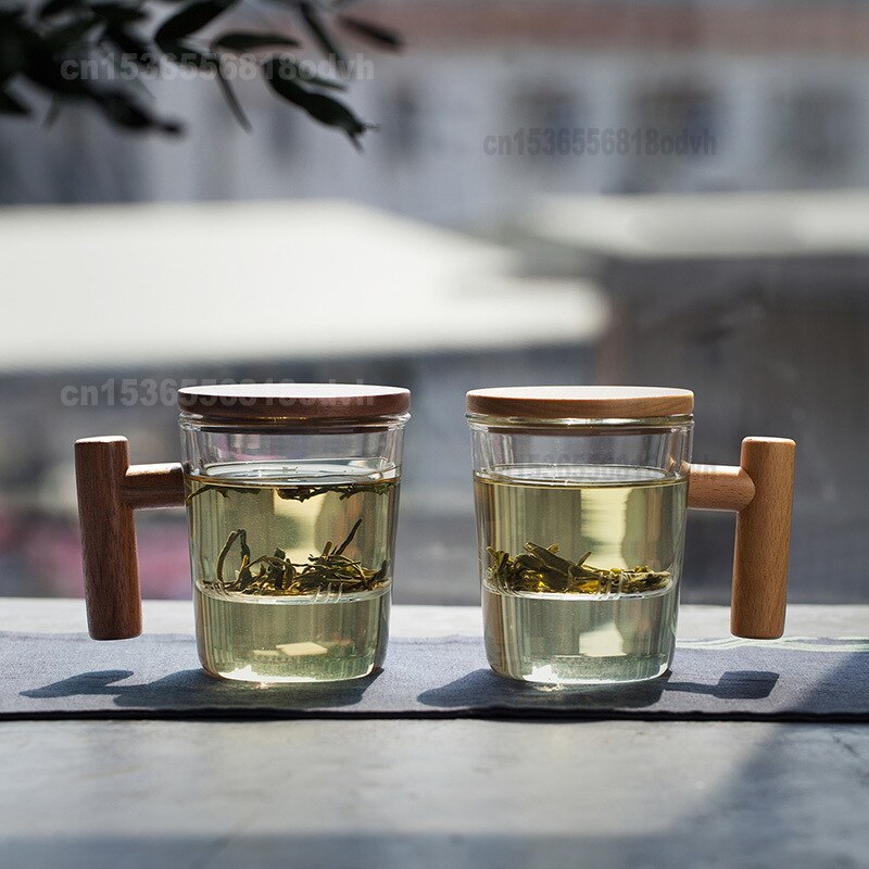 Wooden Sheng Japanese style tea separation glass t... – Grandado