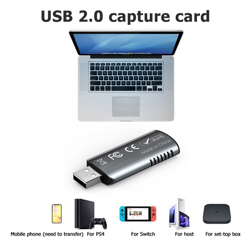 1080P Video Capture Card USB 2.0 to HDMI Office Ca... – Grandado