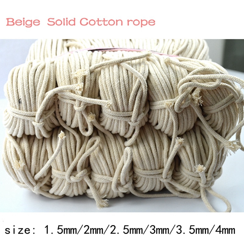 1.5Mm/2Mm/3Mm/4Mmnatural Beige Katoenen Touw Decor... – Grandado