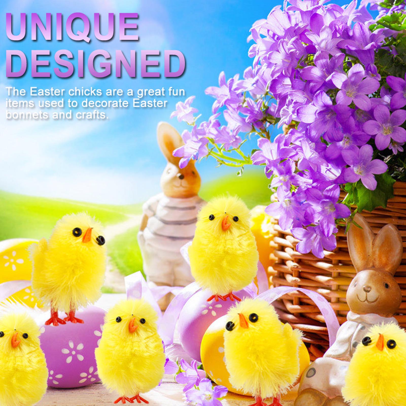 36PCS Easter Yellow Chick Decorative Mini Animal T... – Grandado