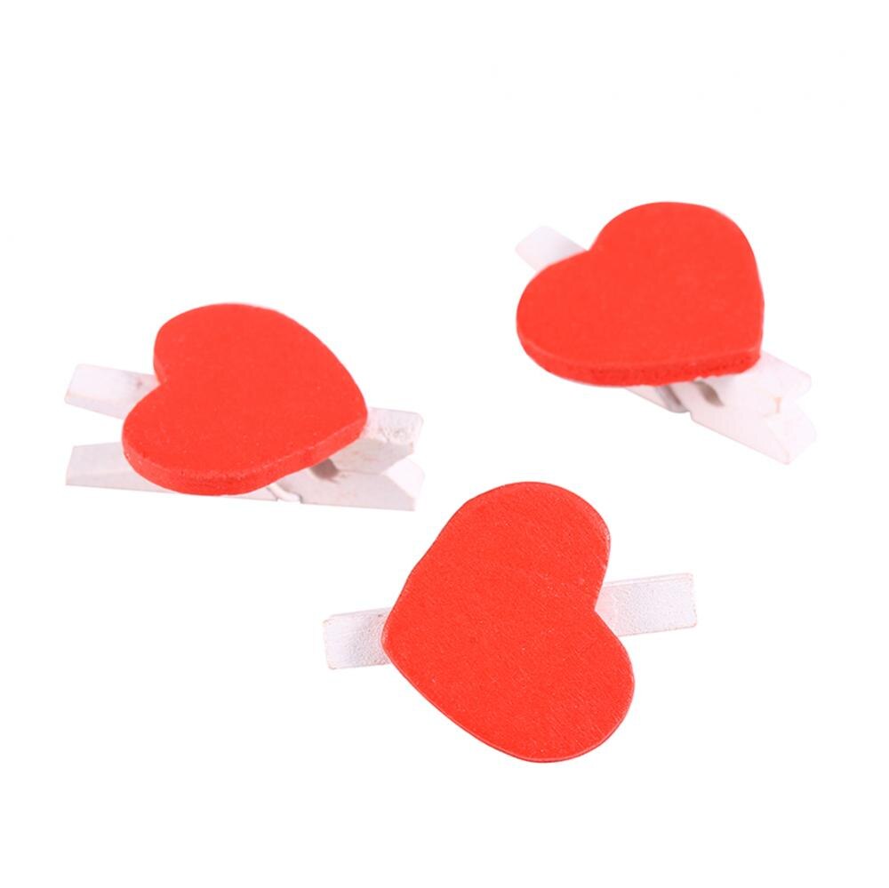 50Pcs Mini Heart Love Wooden Clothes Photo Paper P... – Vicedeal