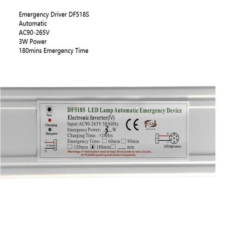 3w led 3 horas de tempo de emergência recesso teto... – Grandado