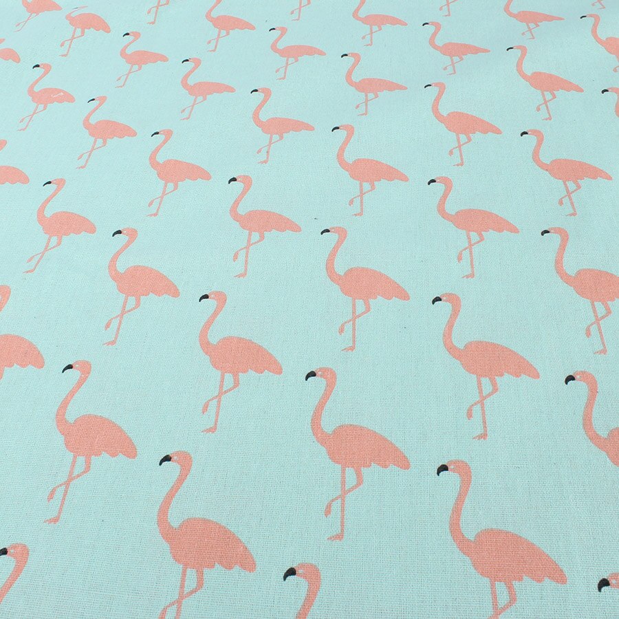 Flamingo Cotton Linen Fabric Patchwork DIY Craft H... – Grandado